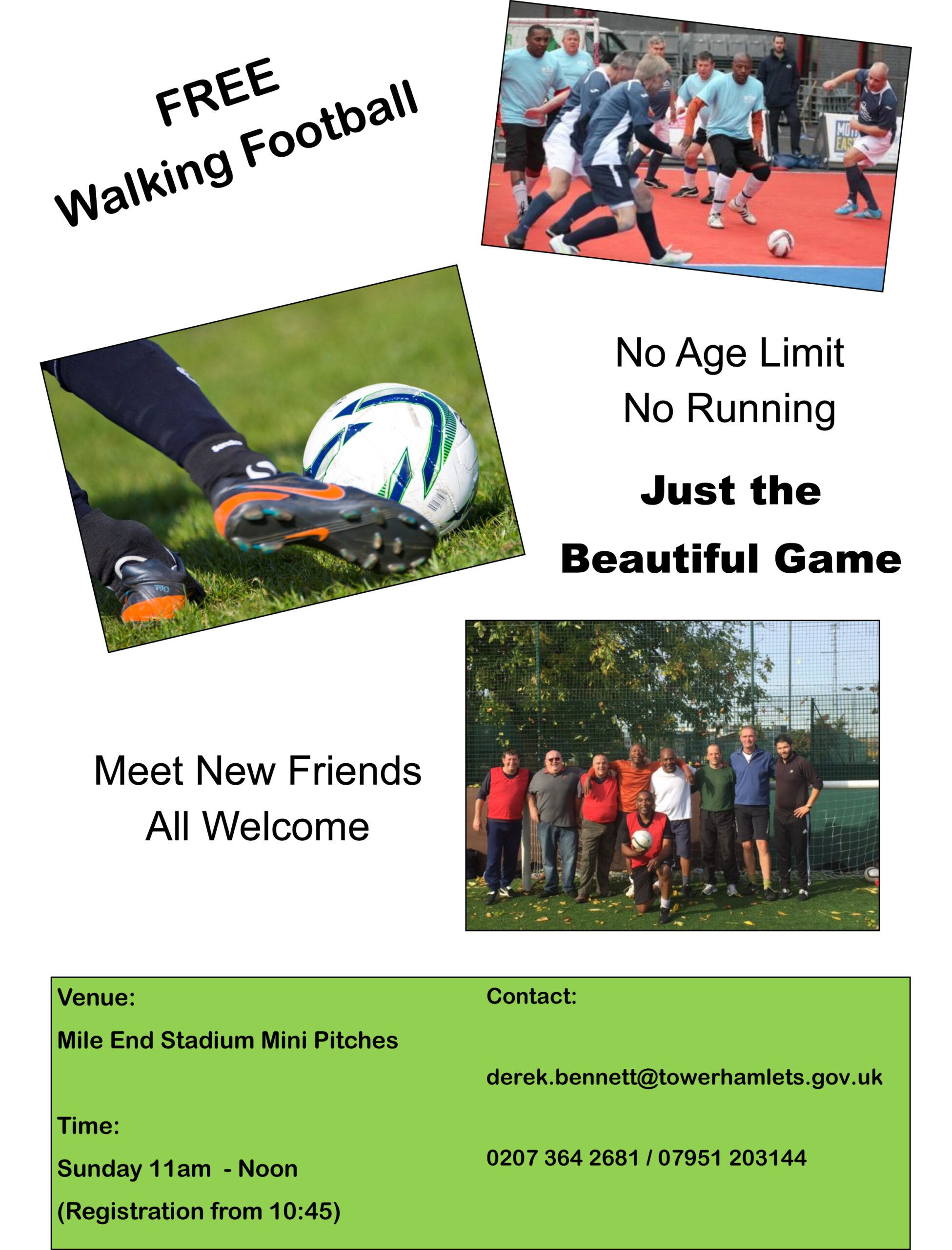 Free Walking Football – Tower Hamlets CVS