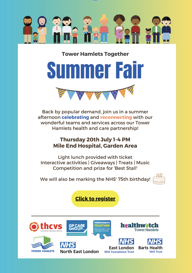 Tower Hamlets Together Summer Fair 2023 – Tower Hamlets CVS